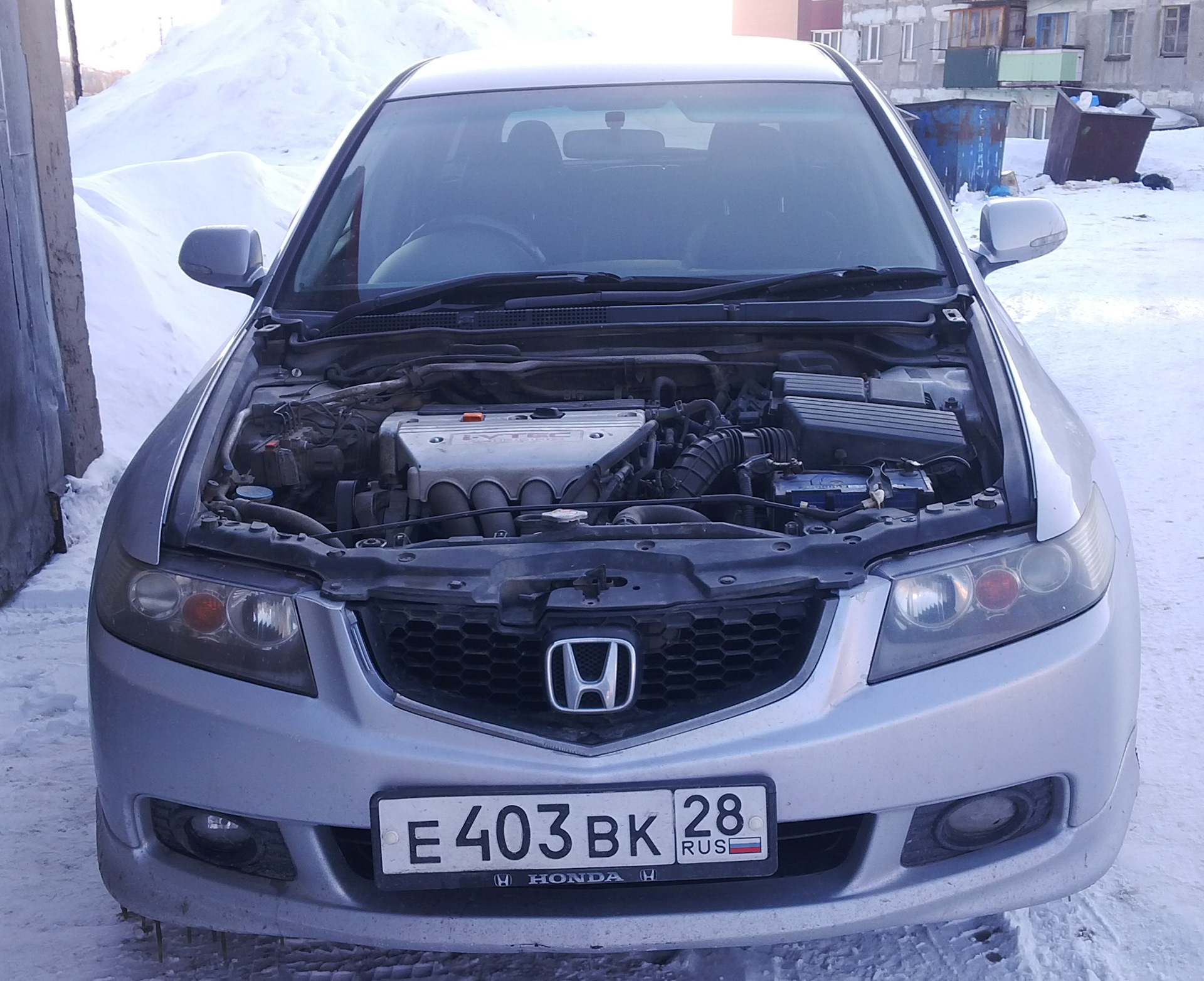 Новый капот, целый капот — Honda Accord Wagon (7G), 2,4 л, 2003 года | кузовной ремонт | DRIVE2