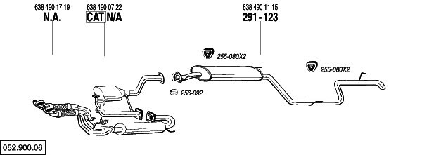 Короткий глушитель vito 2,3i v230 114 143лс — Mercedes-Benz Vito (1G ...