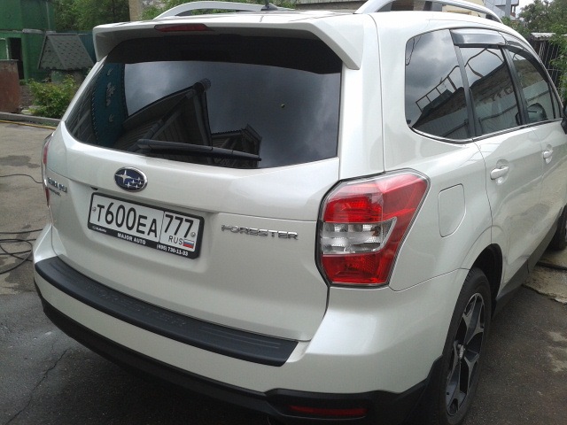 Брызговики и накладка на задний бампер — Subaru Forester (SJ), 2,5 л ...