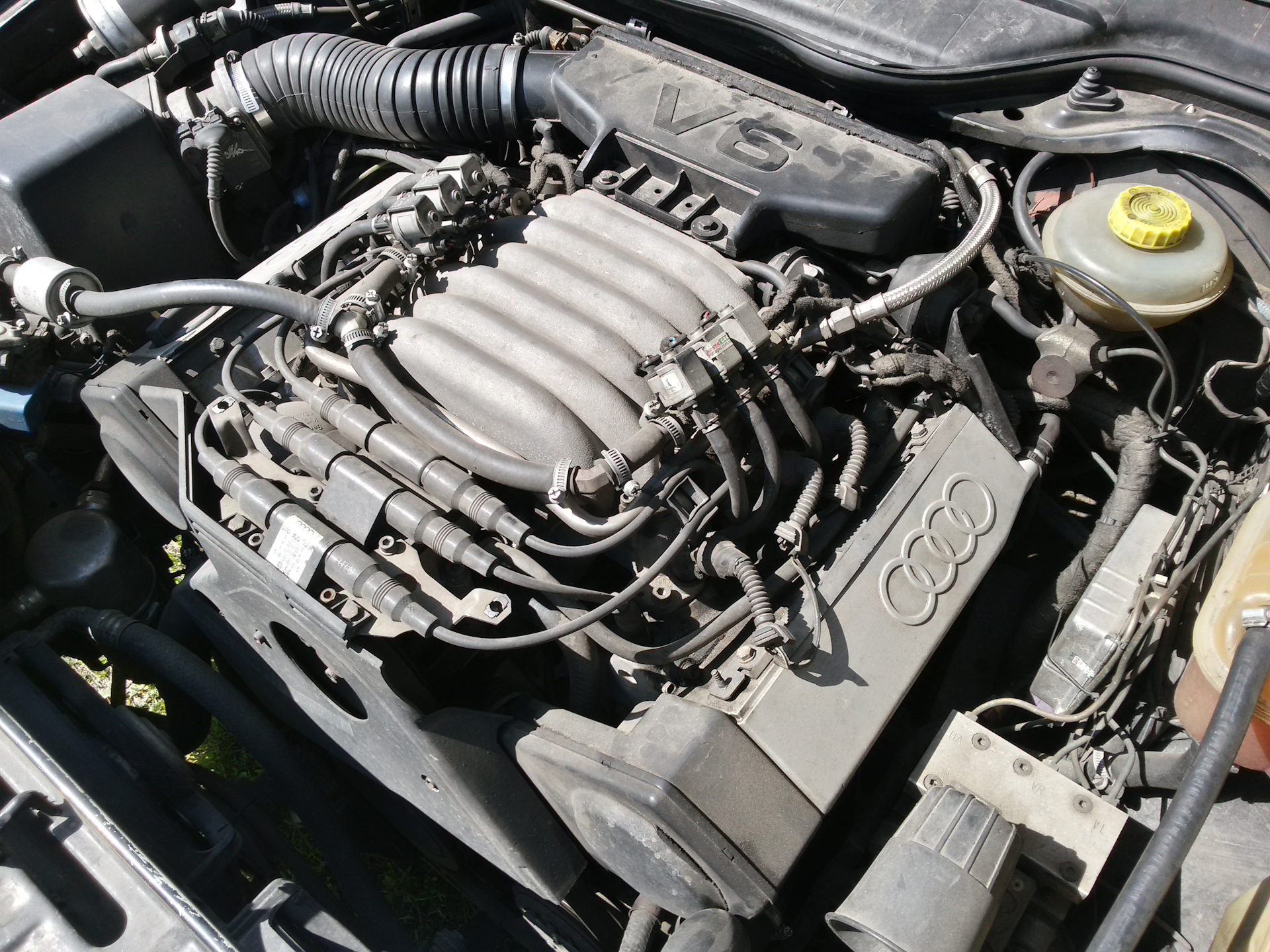 Помыл под капотом — Audi 100 (C4), 2,8 л, 1992 года | мойка | DRIVE2