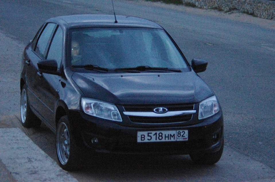 Евроручки и зеркала в цвет + ПТФ — Lada Гранта (1G), 1,6 л, 2014 года ...