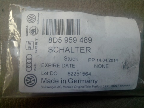 8D5959489 Выключатель VAG | Запчасти на DRIVE2