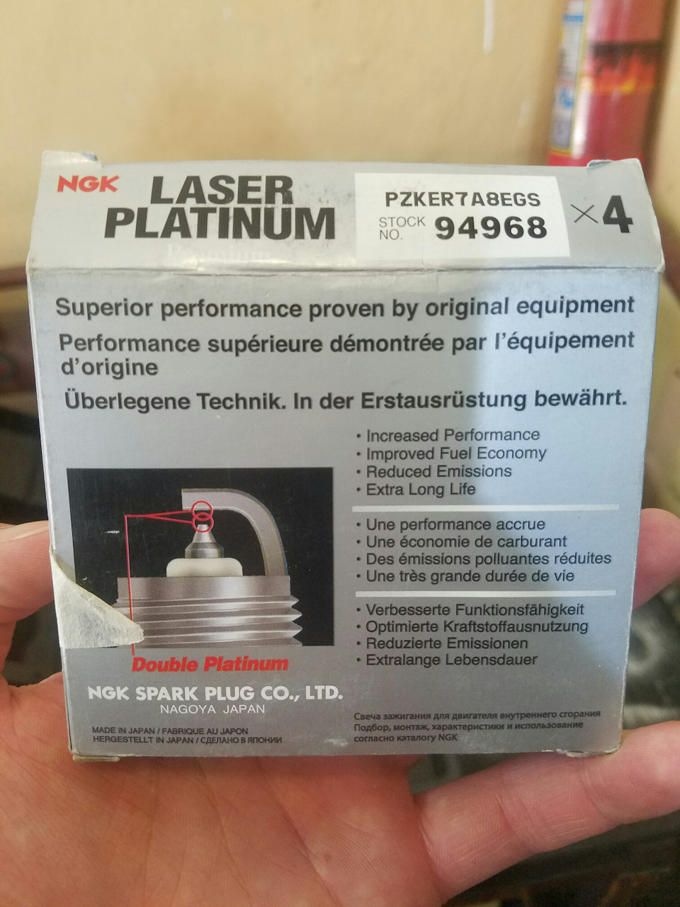 PZKER7A8EGS Свеча зажигания 94968 NGK | Запчасти на DRIVE2