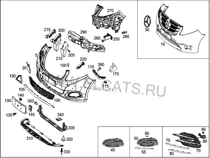 Поменяна опора бампера, подсветка приборов — Mercedes-Benz V-Class ...