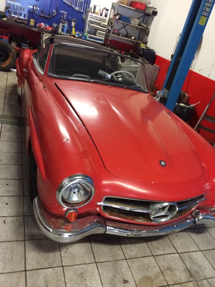 Вот она и дома :-) — Mercedes-Benz SL-Class (W198), 2 л, 1955 года ...