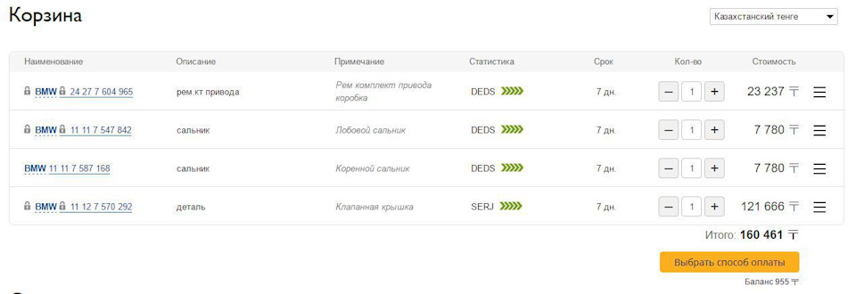 24277604965 Ремкомплект привода BMW | Запчасти на DRIVE2