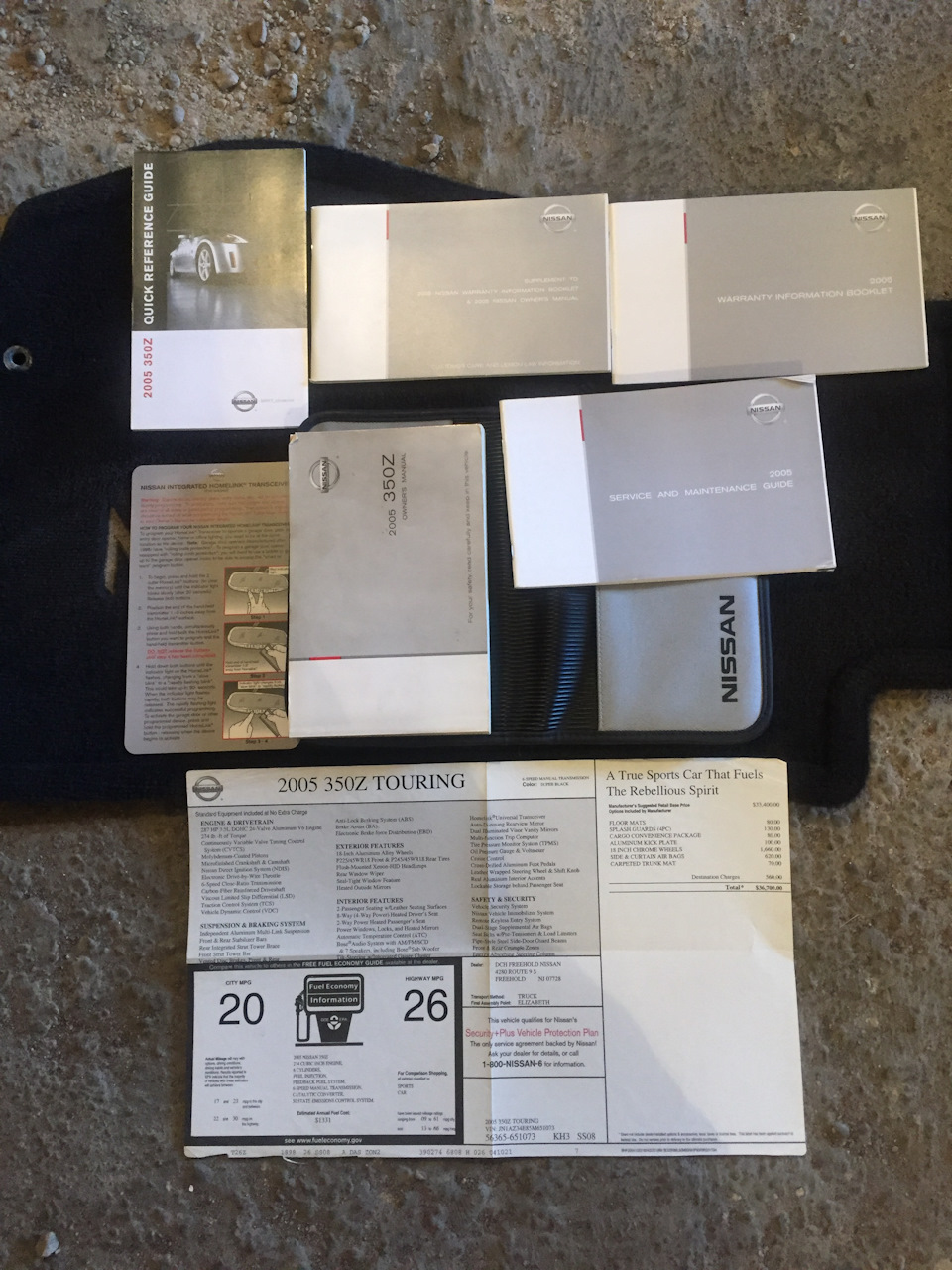 Window sticker price — Nissan 350Z, 3,5 л, 2005 года | наблюдение | DRIVE2