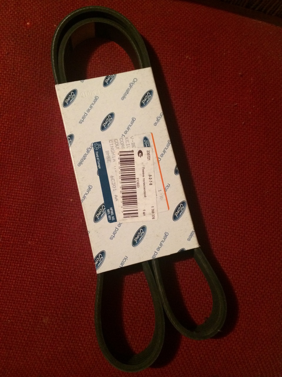 1760376 Ремень поликлиновой / C-Max, Focus-II 1,8/2,0 Duratec-HE 08 ...