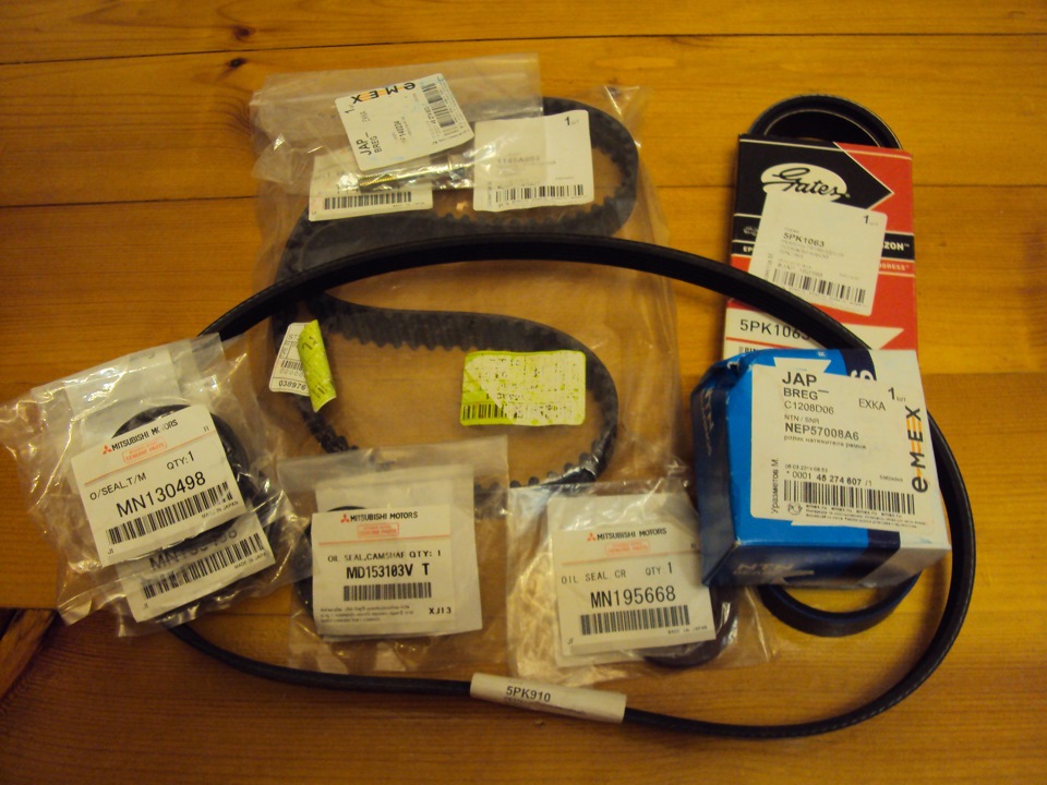 Замена ремней — Mitsubishi Lancer IX, 1,6 л, 2007 года | плановое ТО ...
