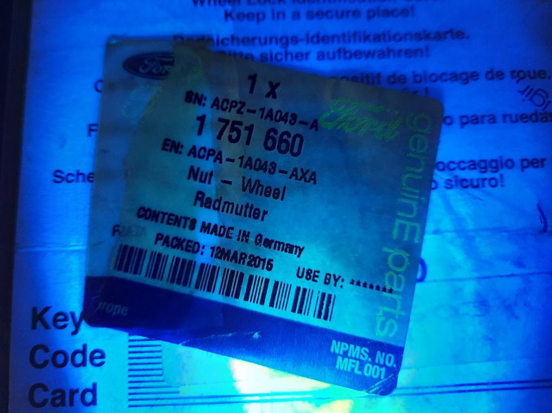 1751660 Комплект секретных болтов крепления колеса / 13~ Ford ...