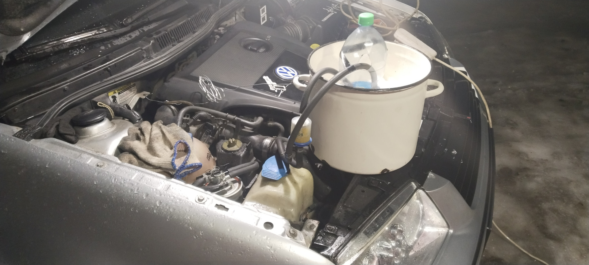 Промывка форсунок PD мотора с WYNN'S — Volkswagen Bora Variant, 1,9 л ...