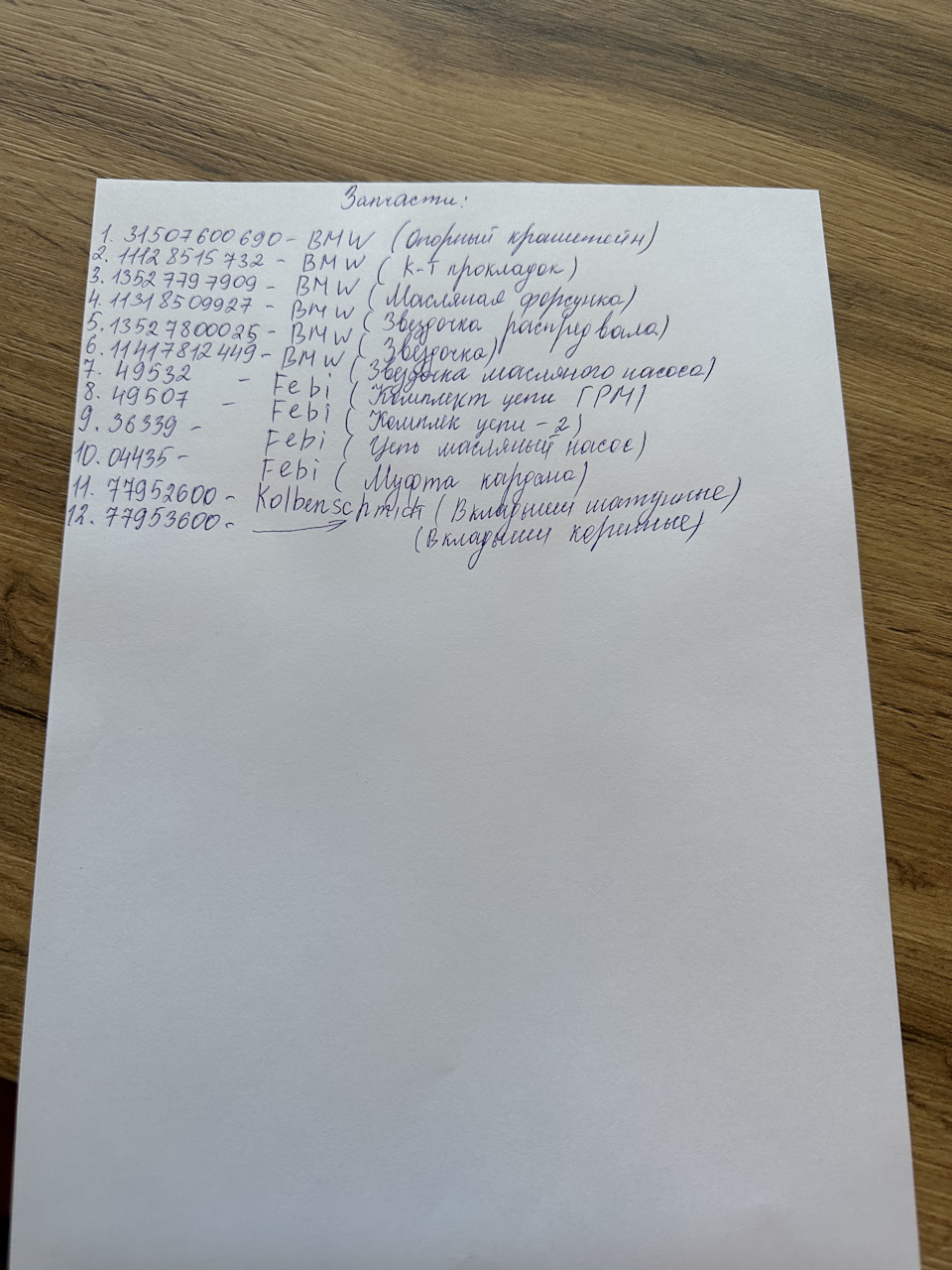 Запчасти ДВС 1 — BMW X5 (F15), 3 л, 2017 года | другое | DRIVE2