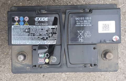 5K0915105G Батарея аккумуляторная VAG | Запчасти на DRIVE2