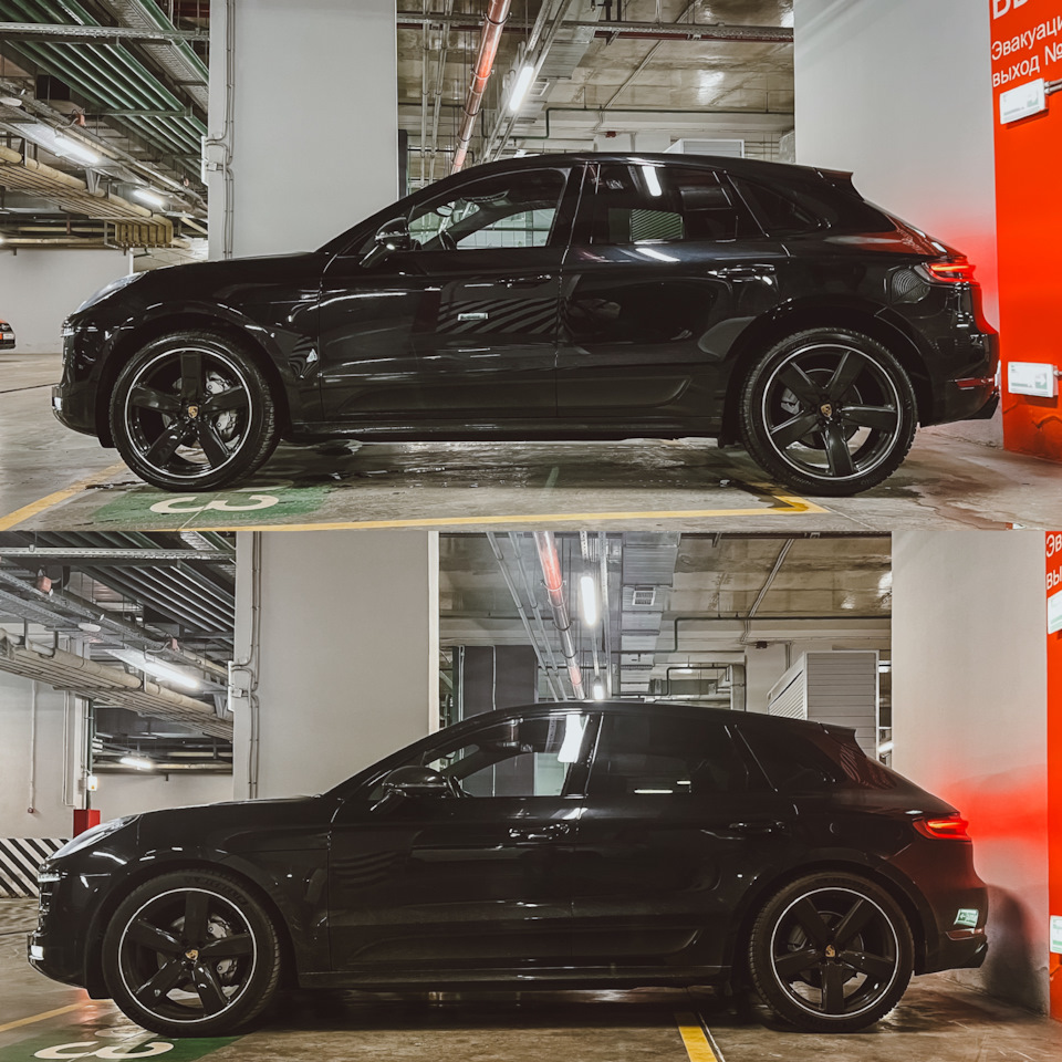 Занижение пневмы Macan S + беспроводной CarPlay PCM 4.0 — Porsche Macan ...