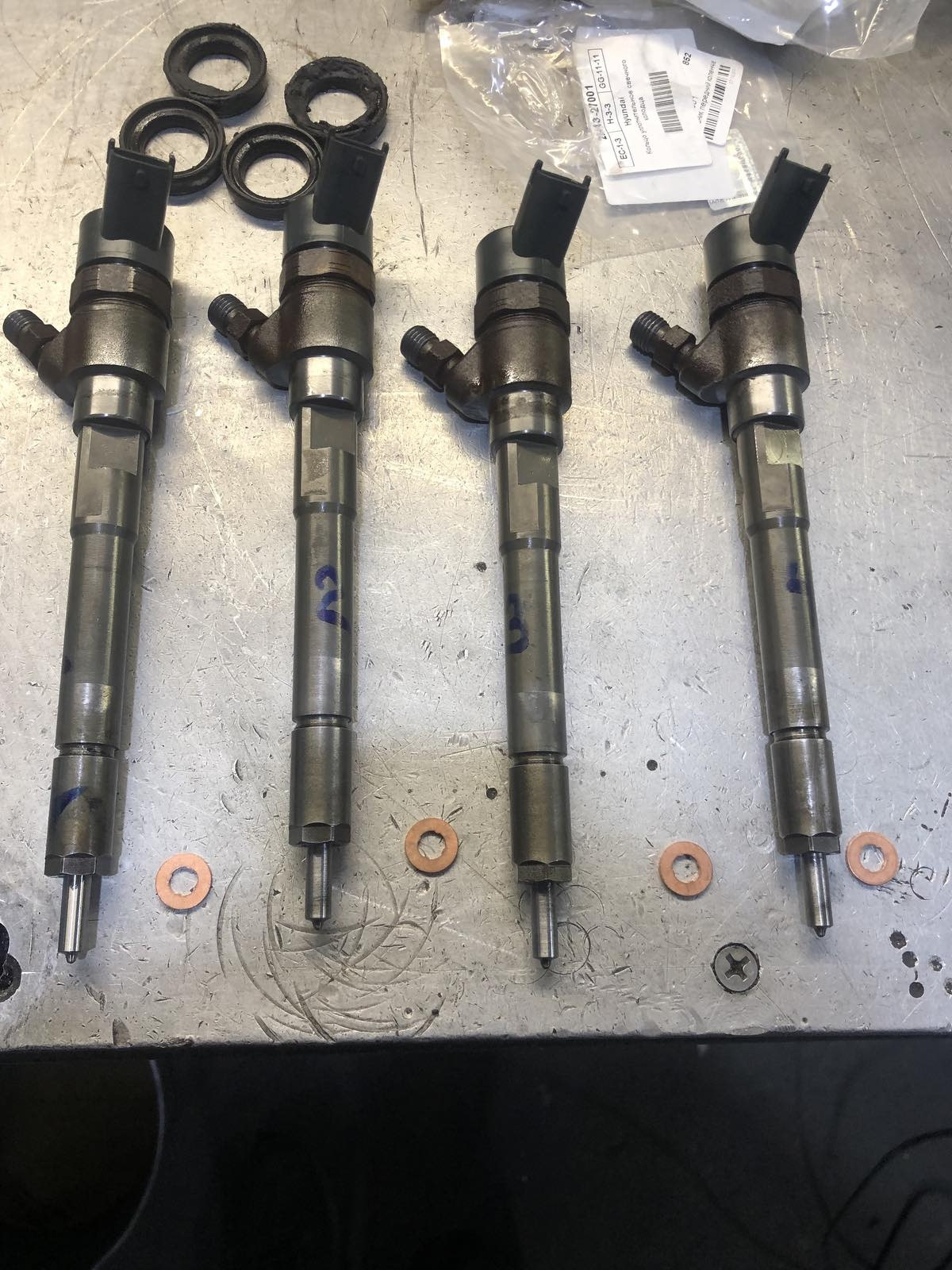 Диагностика форсунок — Hyundai Santa Fe (2G), 2,2 л, 2007 года | визит ...