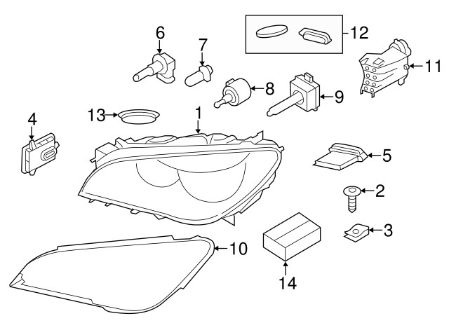 63117225236 Ремкомплект держателя фары П BMW | Запчасти на DRIVE2