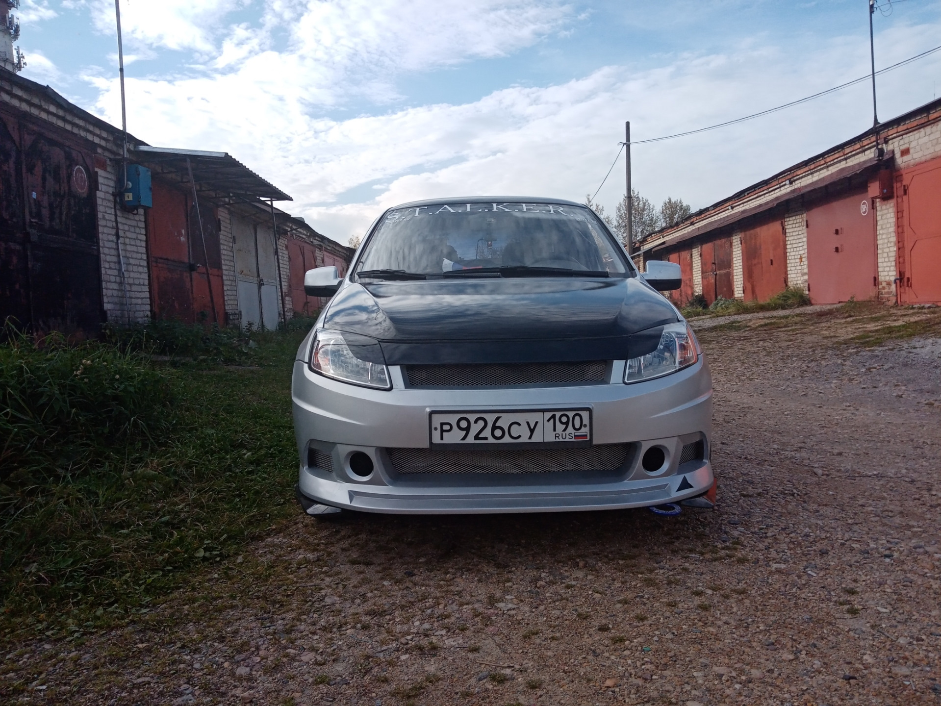 Морда+реснички — Lada Гранта (1G), 1,6 л, 2012 года | стайлинг | DRIVE2