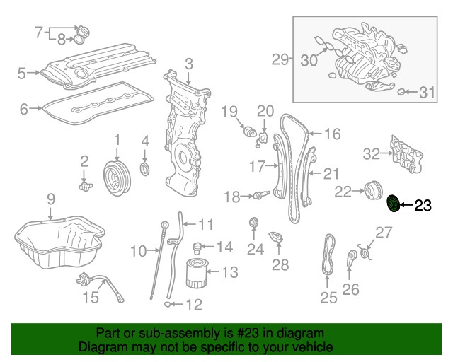 1352322020 Комплект цепи ГРМ 1KR-FE TOYOTA LEXUS | Запчасти на DRIVE2