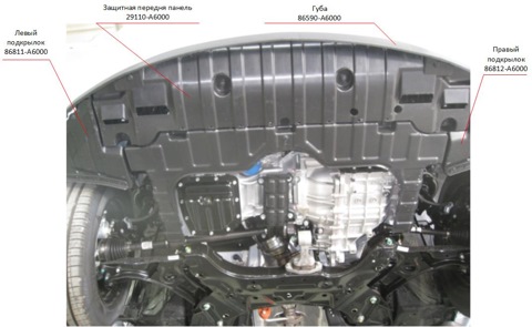 86812A6000 Подкрылок i30 12 передний правый KIA HYUNDAI | Запчасти на ...