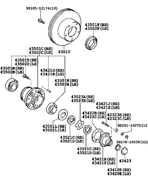 9010512174 Болт TOYOTA LEXUS | Запчасти на DRIVE2