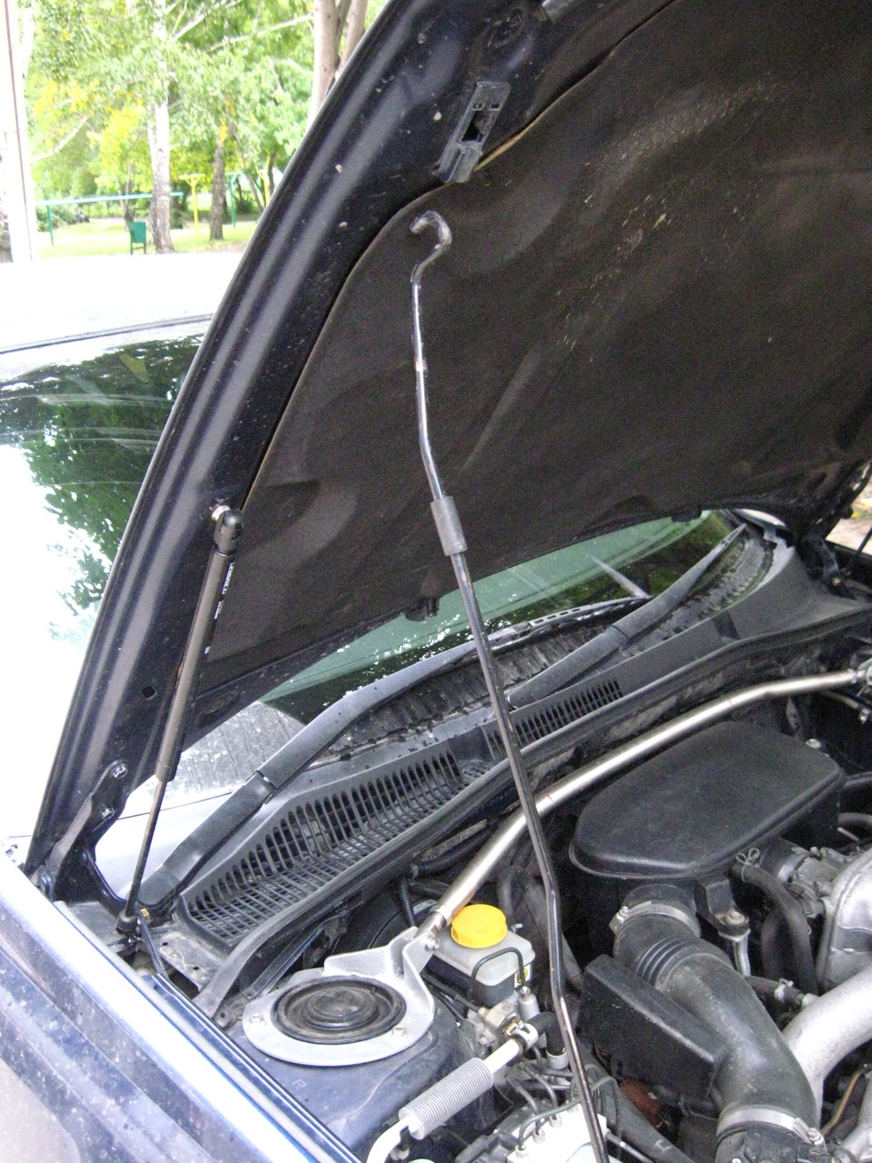 Пневмо упоры капота — Subaru B4 (BL), 2 л, 2003 года | тюнинг | DRIVE2