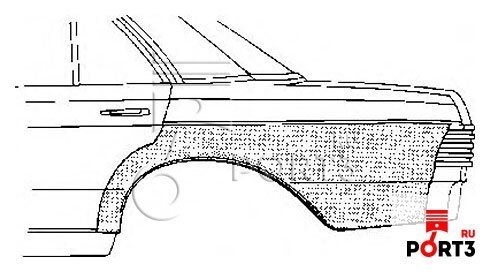 Задняя часть Джозефа. — Mercedes-Benz W115, 2,2 л, 1973 года | кузовной ...