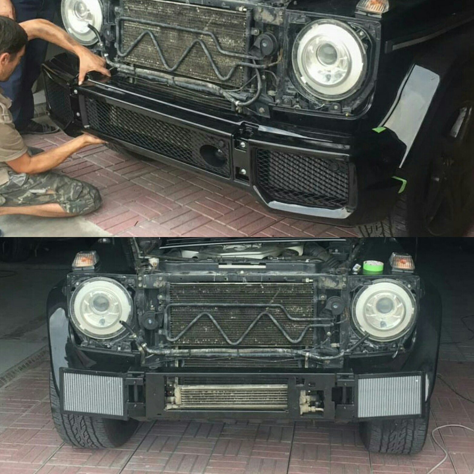 Как надо ставить фейс лифт — Mercedes-Benz G-Class (W463 1G), 5,5 л, 2006 года | аксессуары | DRIVE2