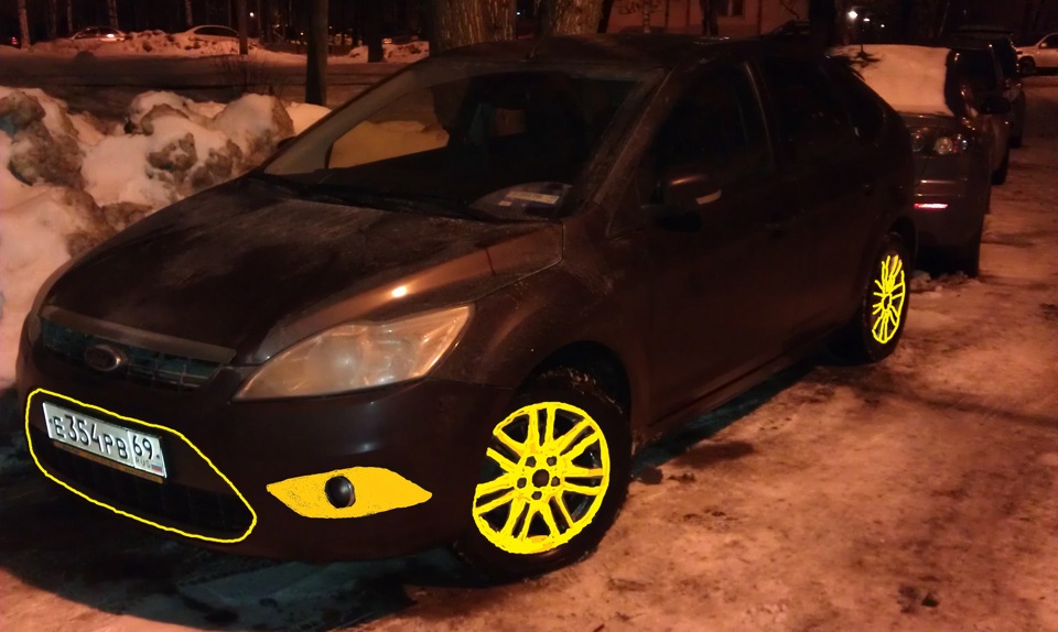 цыганский тюнинг! :-) — Ford Focus Hatchback II, 1,8 л, 2008 года ...