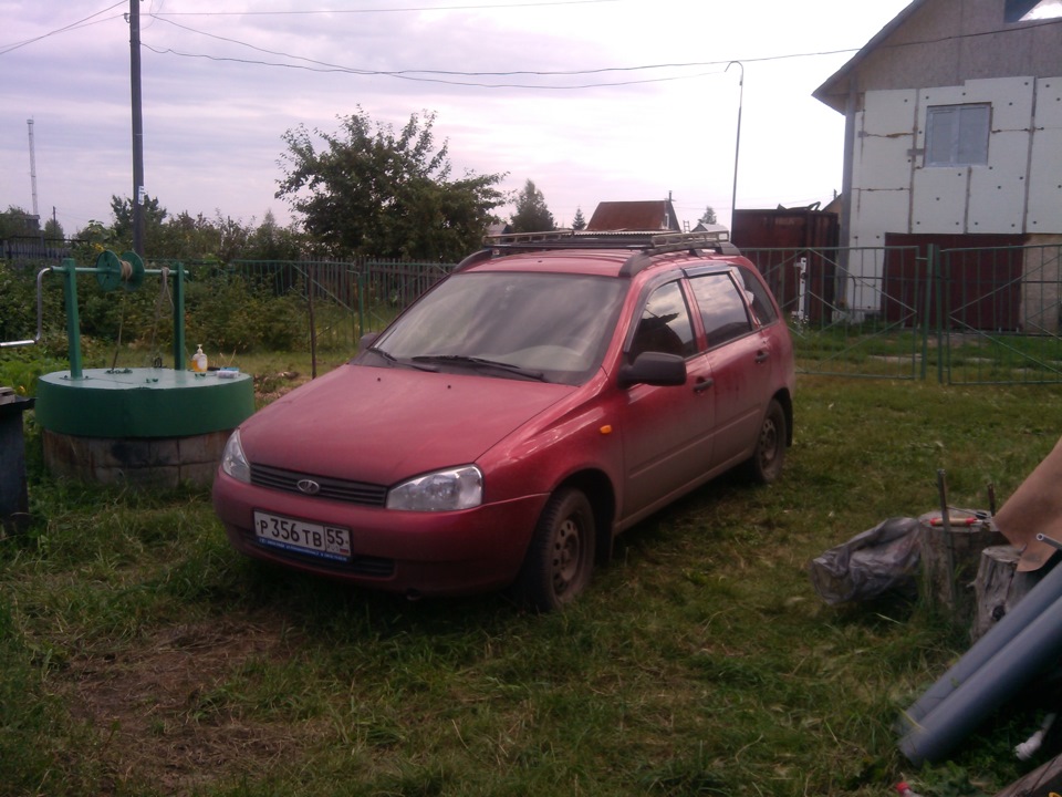 18. Багажник на рейлинги — Lada Калина Универсал (1G), 1,6 л, 2011 года ...