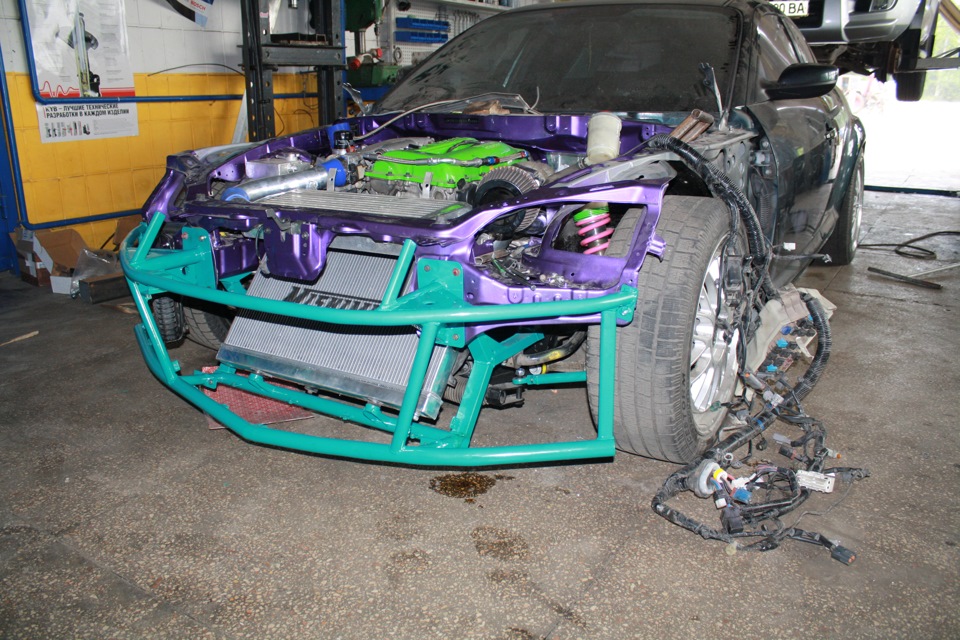 Башбар под передний бампер — укрепляемся) — Mazda RX-8, 2 л, 2004 года ...