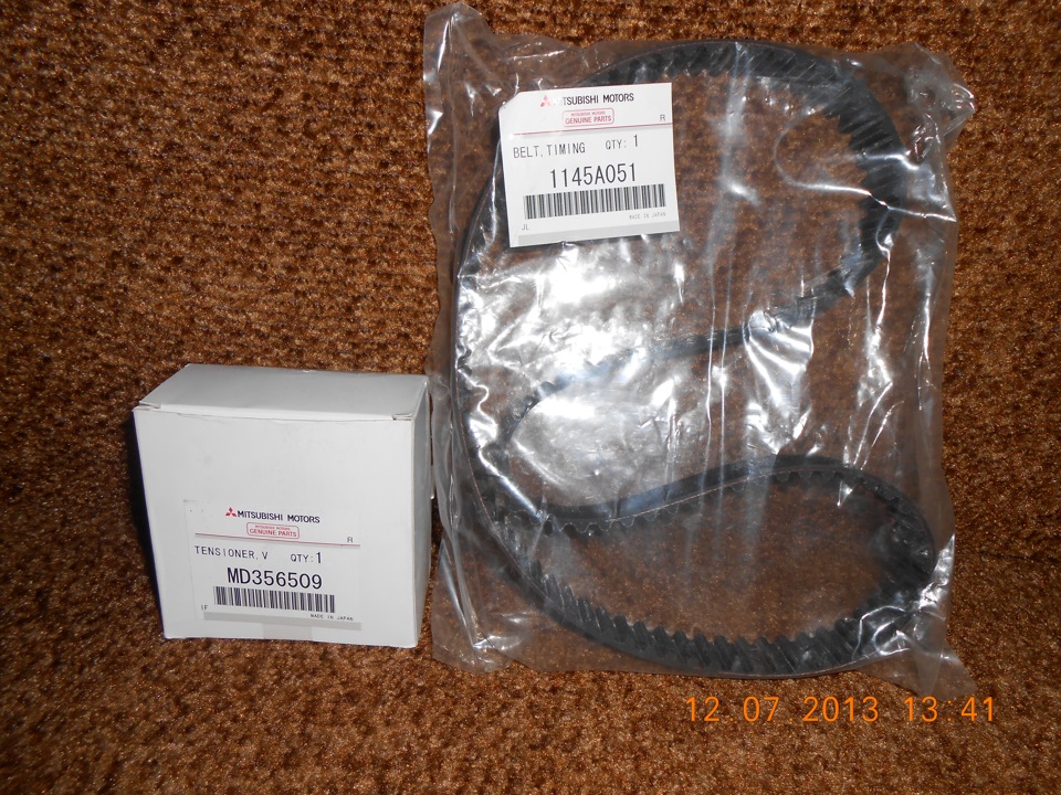 Замена ремня ГРМ. — Mitsubishi Lancer IX, 1,6 л, 2007 года | запчасти ...