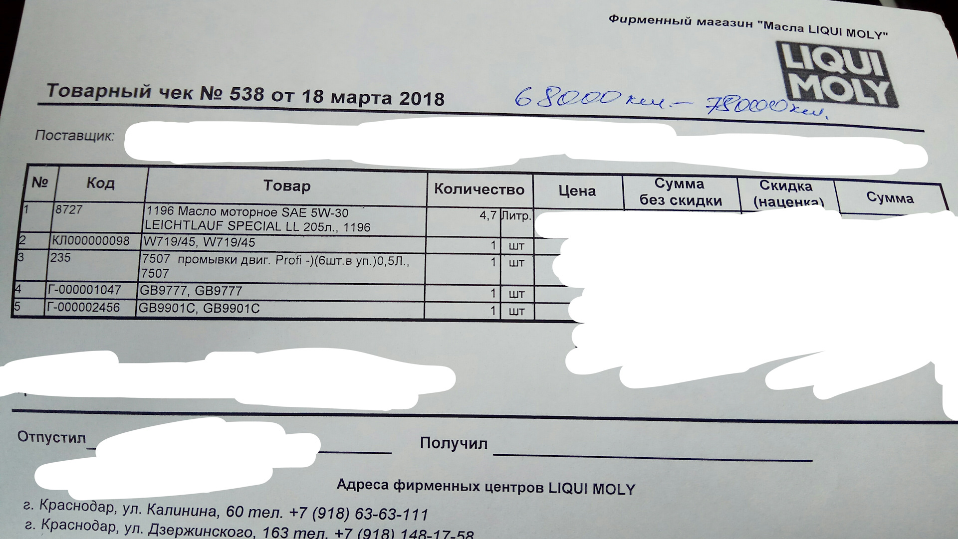 Замена масла и фильтров — Volkswagen Tiguan (1G), 2 л, 2015 года ...