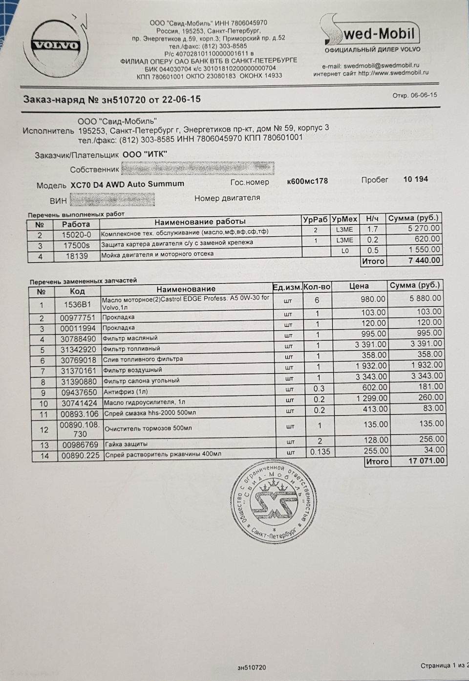 Что такое владеть Volvo XC70 пока идет 3 года гарантии?! — Volvo XC70 ...