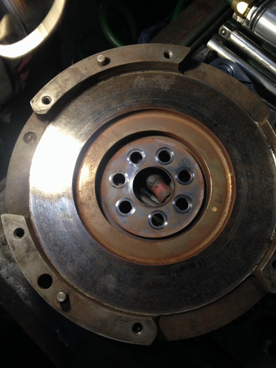 Старый маховик в топку))) — Mitsubishi Lancer IX, 2 л, 2004 года ...