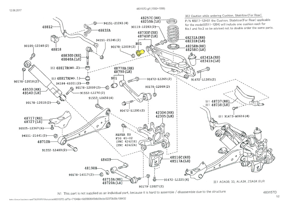 9418461001 Гайка стабилизатора TOYOTA LEXUS | Запчасти на DRIVE2