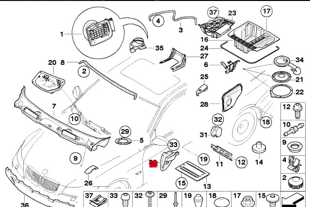Парт. номера з/ч на 335xi — BMW 3 series Coupe (E92), 3 л, 2009 года ...