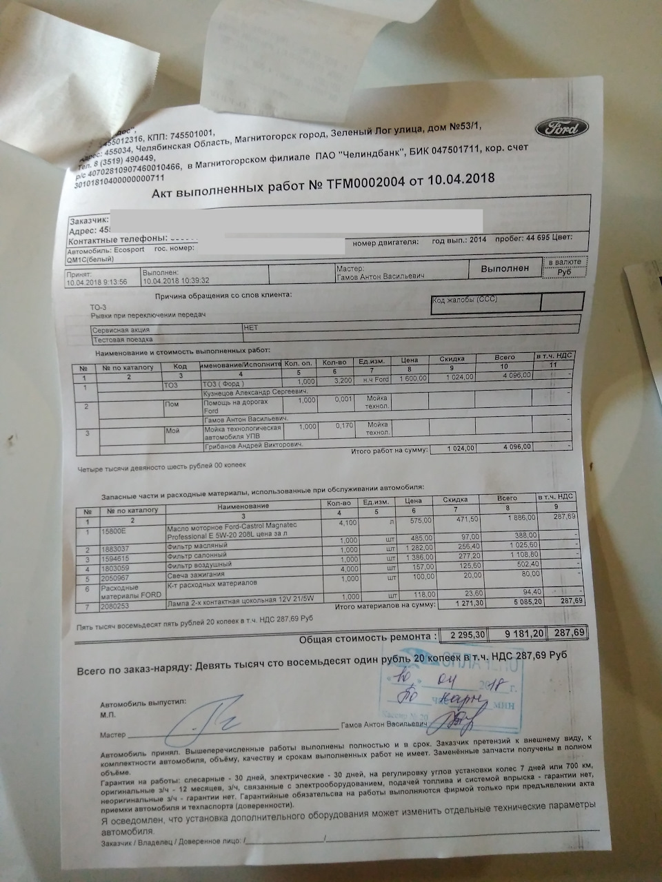 Обо всем понемногу — обзор текущего состояния авто — Ford EcoSport, 1,6 ...