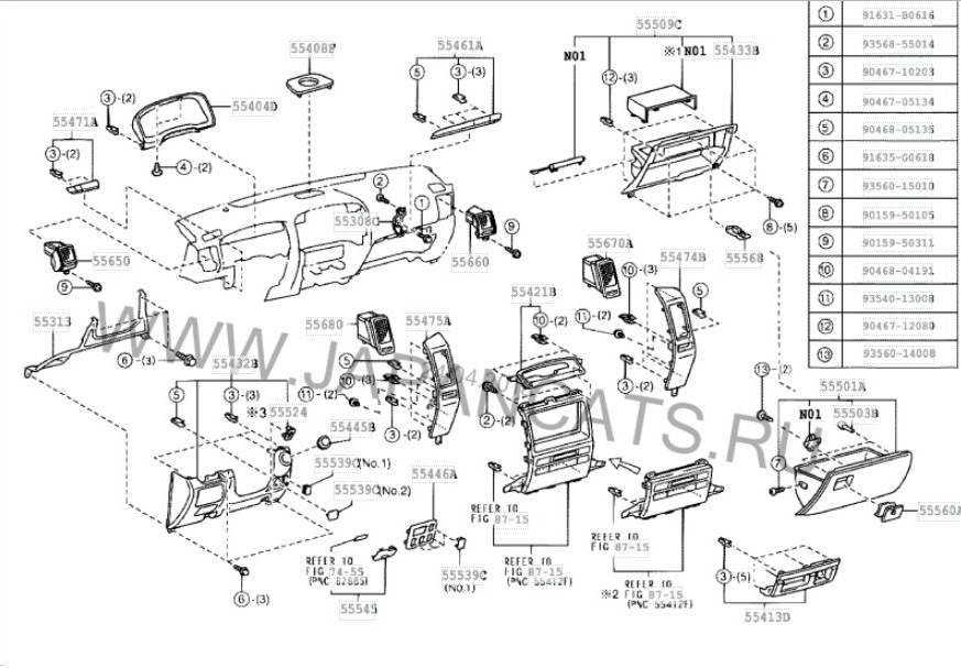 9046710203 Клипса крепежная TOYOTA LEXUS | Запчасти на DRIVE2