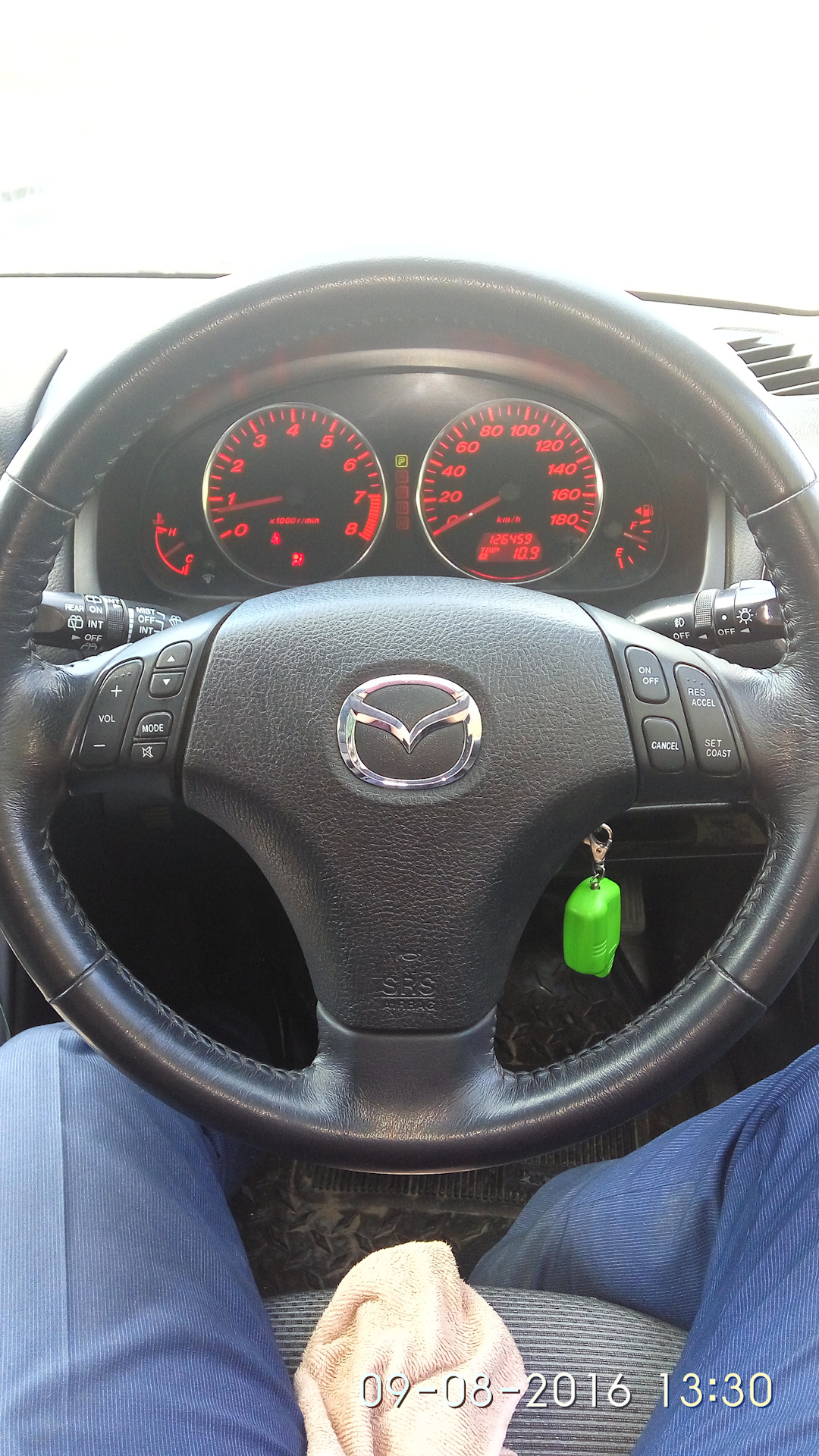Поставил руль от шестерки. — Mazda Atenza (1G), 2,3 л., 2002 года ...