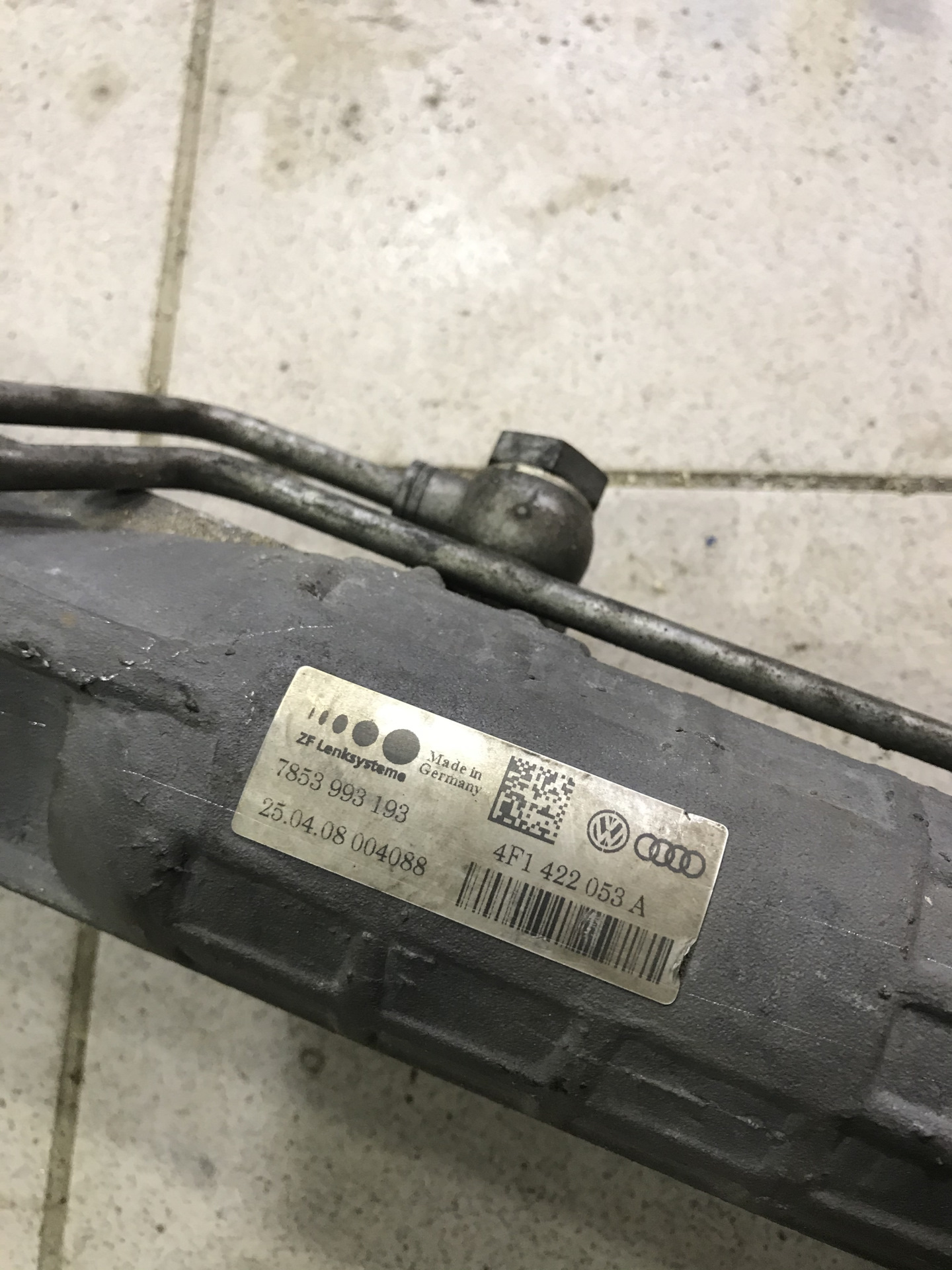 027 Audi A6 C6 — замена рулевой рейки и пары рычагов — Audi A6 (C6), 3 ...