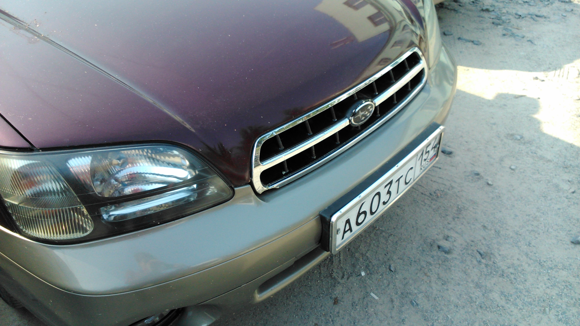 Площадка под номерной знак — Subaru Outback (BH), 2,5 л, 2000 года ...