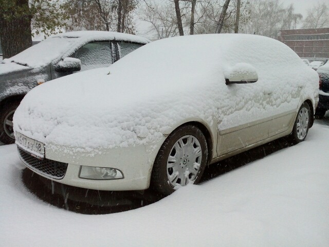 С первым снегом и Вас друзья — Skoda Octavia A5 Mk2, 1,8 л, 2012 года ...