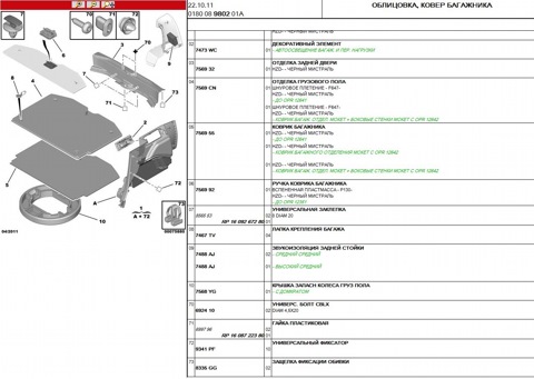9341PF КЛИПСА КРЕПЁЖНАЯ 639 Peugeot Citroen | Запчасти на DRIVE2