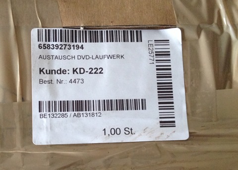 65839273194 Оборотный DVD-дисковод BMW | Запчасти на DRIVE2