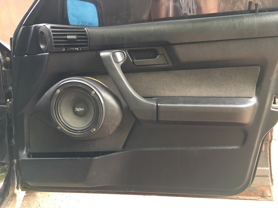 Установка Х6(динамиков 16,5)в дверные карты. — BMW 5 series (E34), 2 л ...