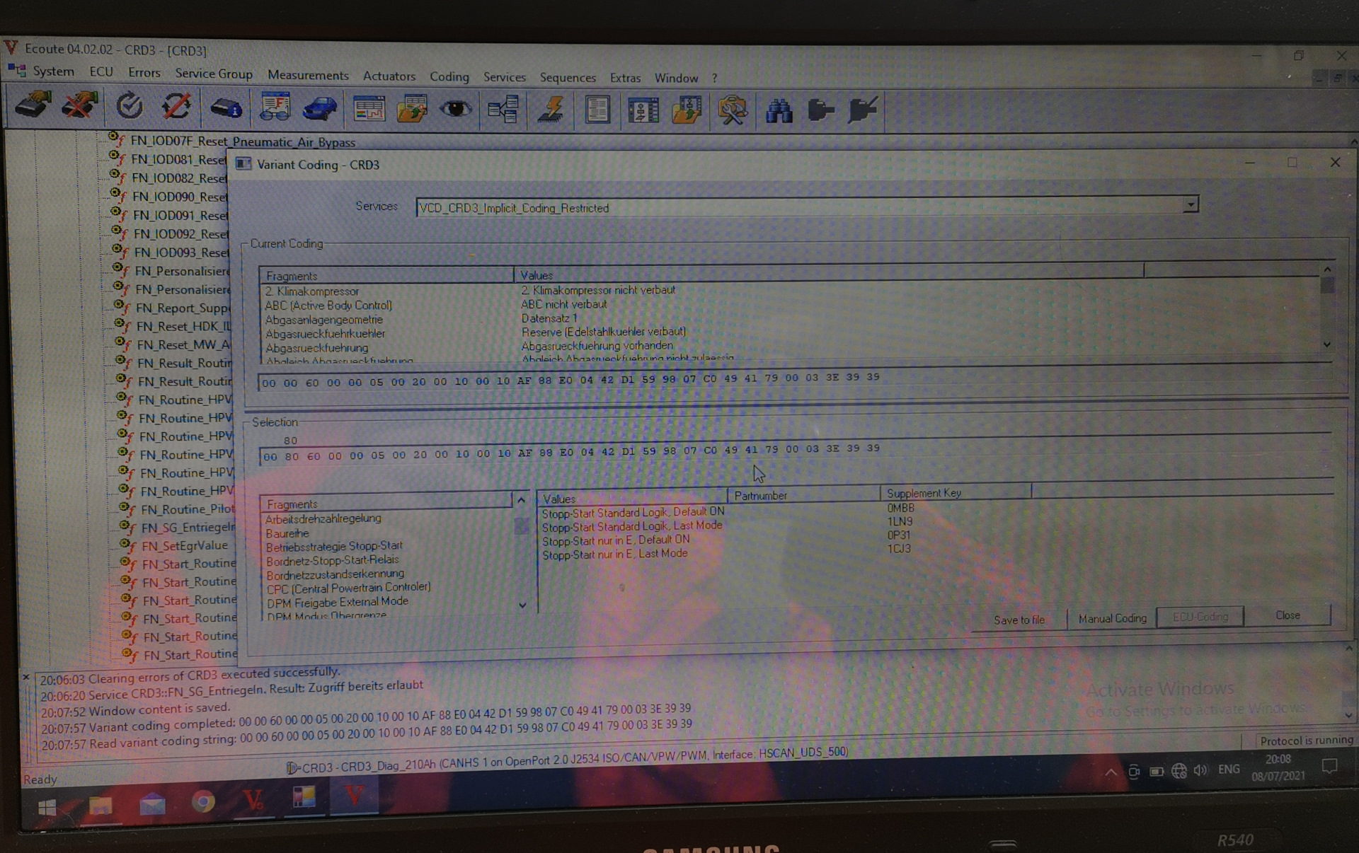 Vediamo 04.02.02 delphi crd 3.10 ecu coding dpf off — Mercedes-Benz C-Class (W204), 2,1 л, 2013 ...