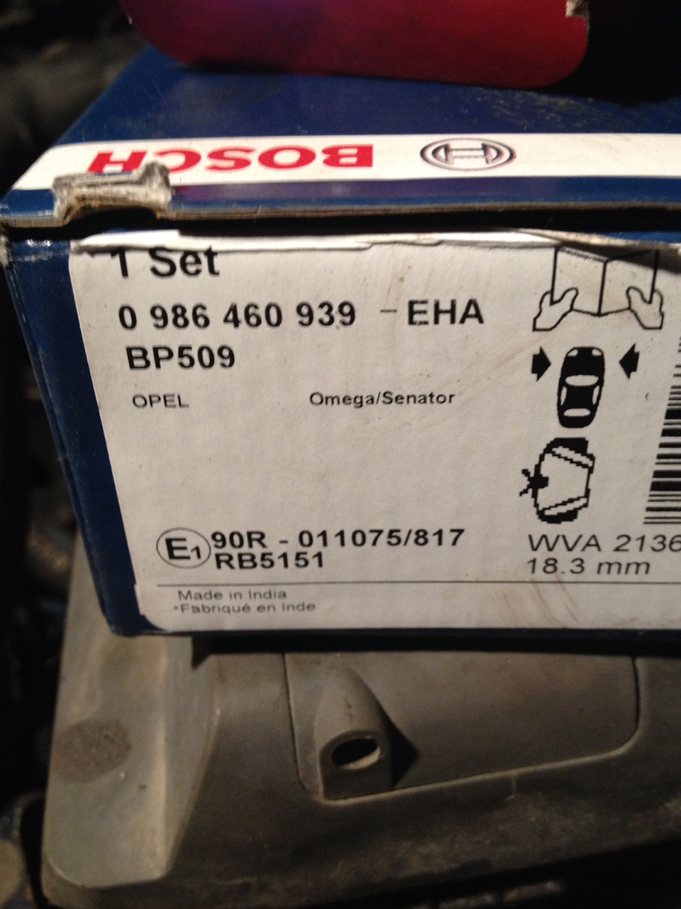 Замена передних тормозных колодок — Opel Omega B, 3 л, 1998 года ...