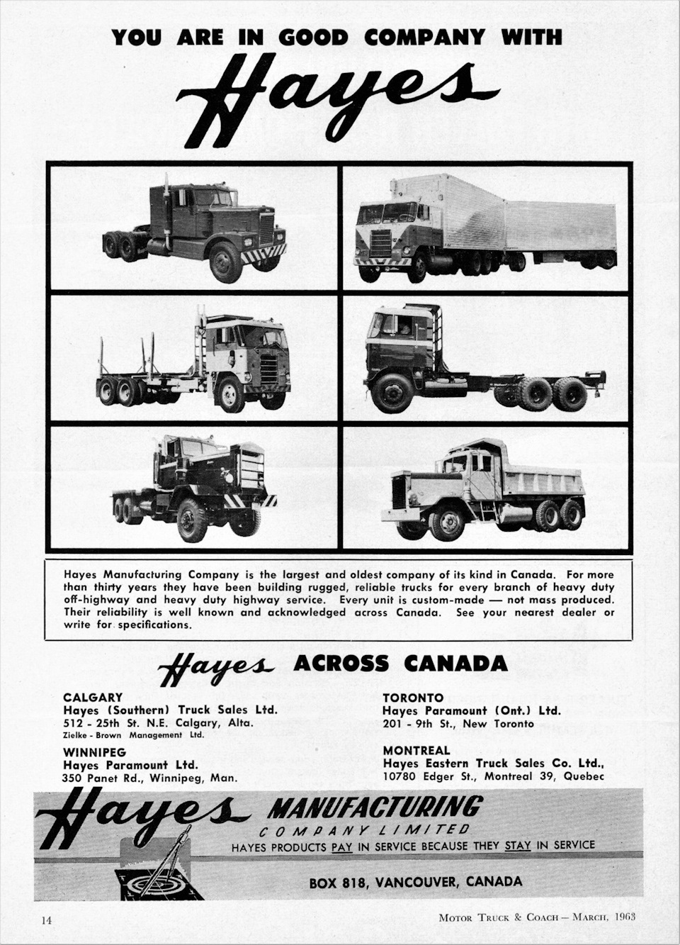 Hayes Trucks. Канадская компания. — Сообщество «Грузовики и Автобусы ...