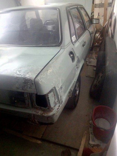 #Отрихтовали задние крыло и дверь:) — Audi 80 (B2), 1,6 л, 1985 года ...