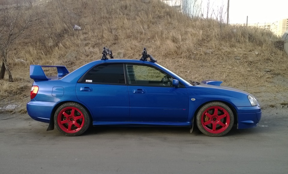 Red TE37 на СТИхе — Subaru Impreza WRX STI (GD), 2 л, 2003 года ...